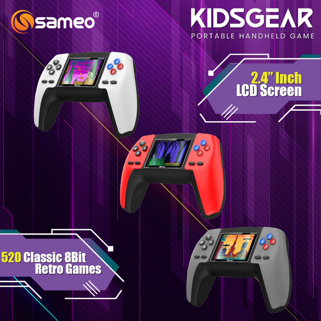 SAMEO KIDSGEAR CONTROLLER SHAPED HANDHELD CONSOLE BUILT-IN 520 RETRO G ...